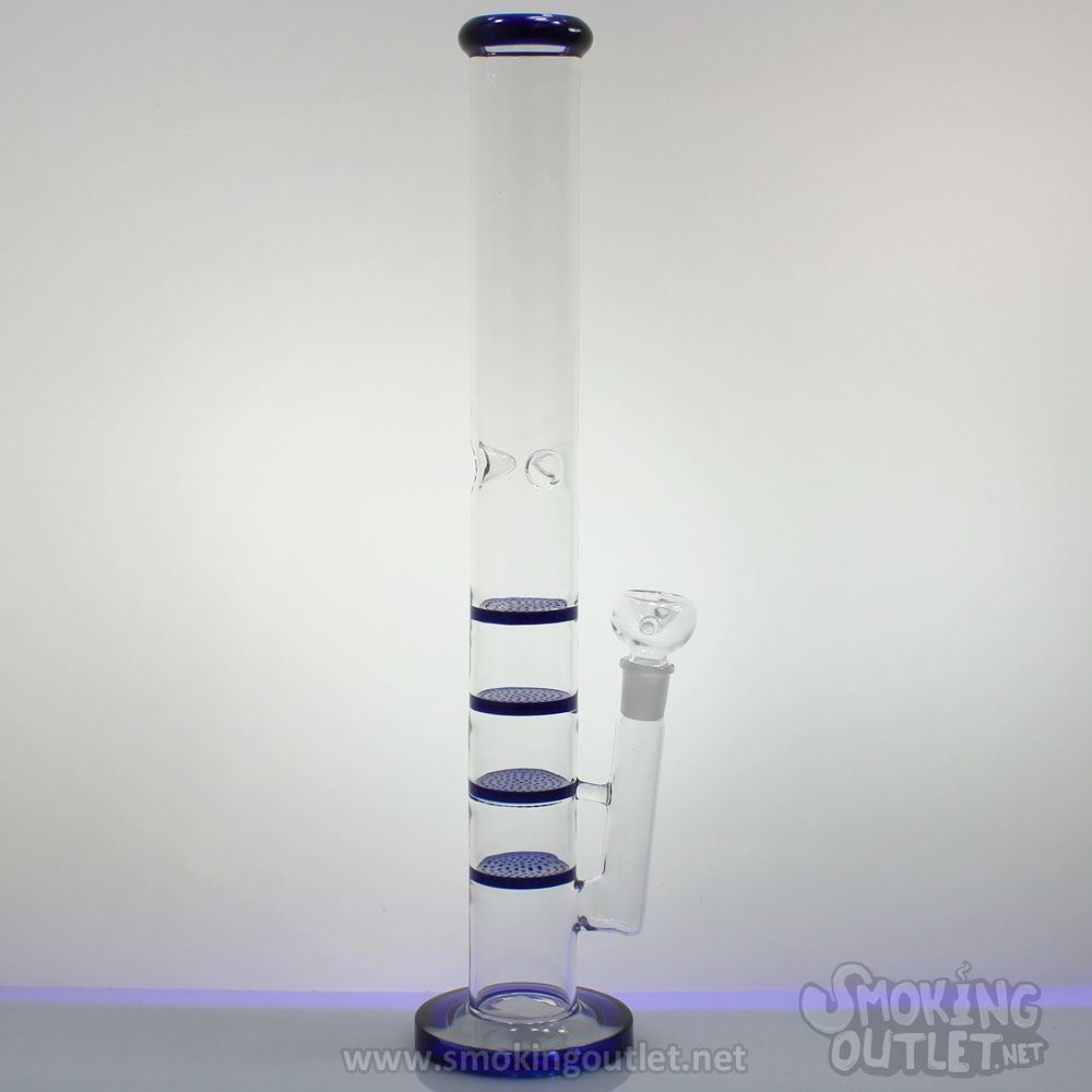Quad Honeycomb Perc Straight Bong | Smoking Outlet
