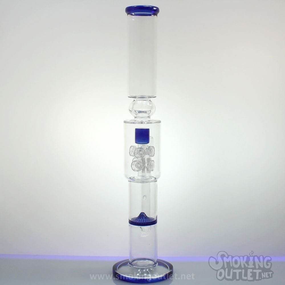 Honeycomb and 8-Windmill Showerhead Perc, Double Chamber Bong | Smoking ...