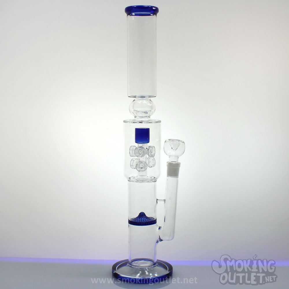 Honeycomb and 8-Windmill Showerhead Perc, Double Chamber Bong | Smoking ...