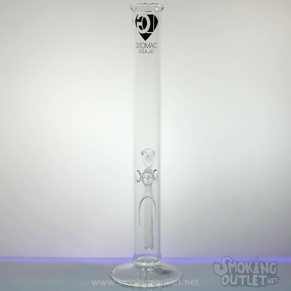 Diffused Downstem Perc, 16" Straight Tube Diamond Glass Bong | Smoking ...