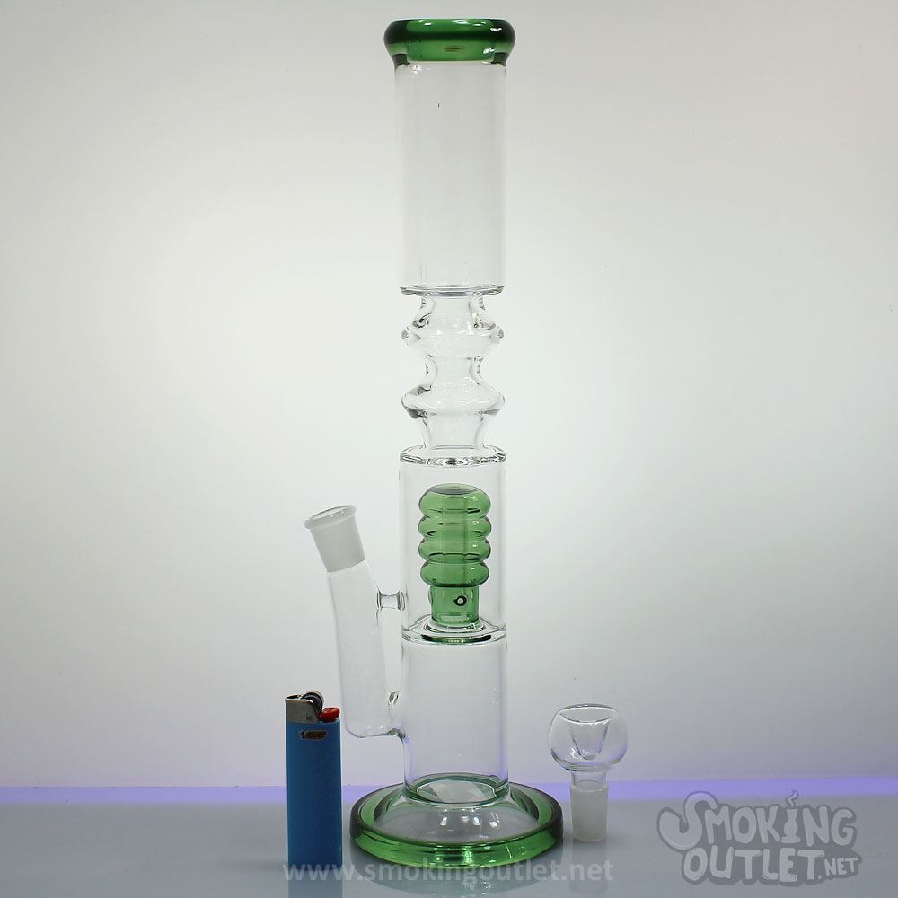 Dome Perc, Wavy Double Chamber Bong | Smoking Outlet