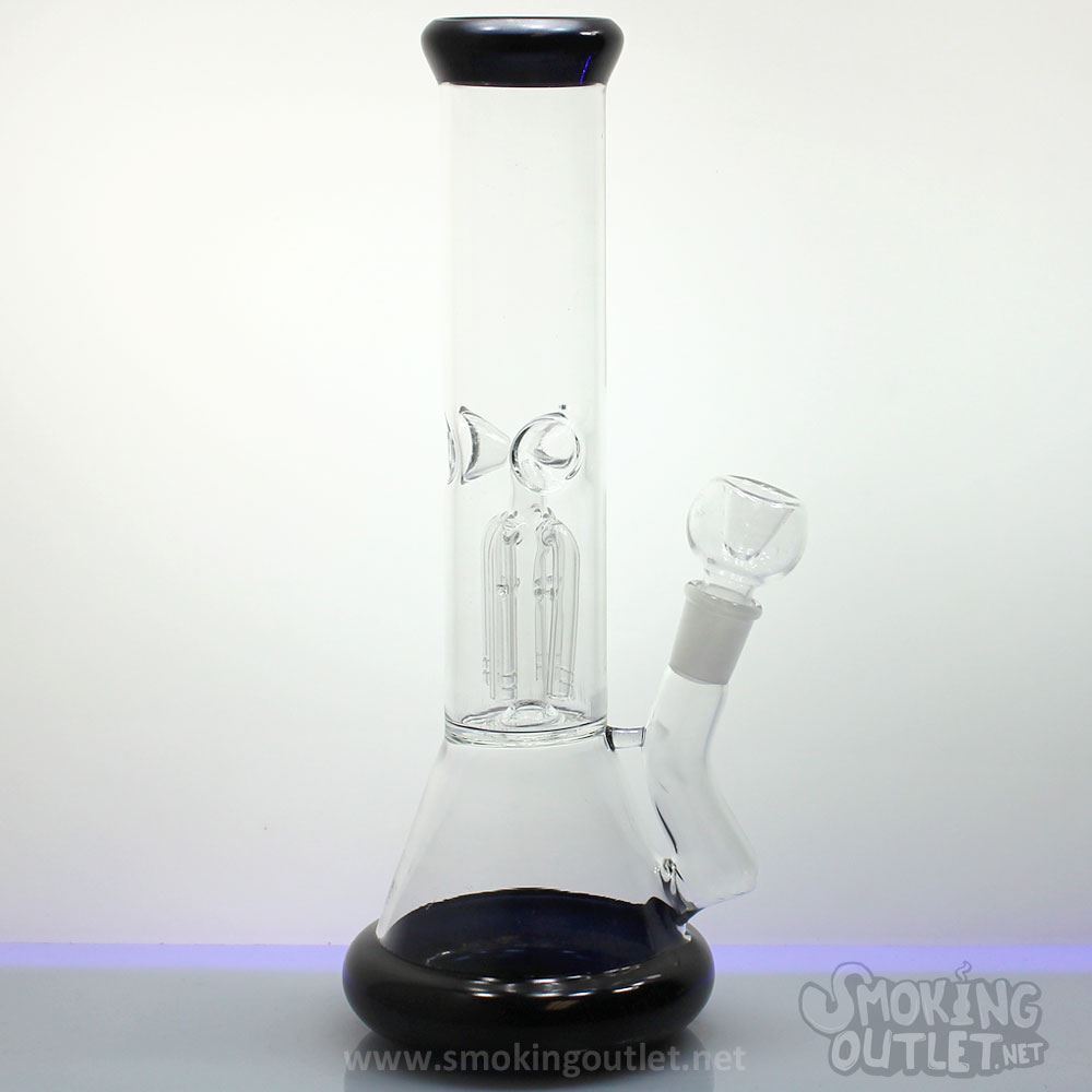 Natural and 4-Arm Tree Perc, Double Chamber Bong | Smoking Outlet