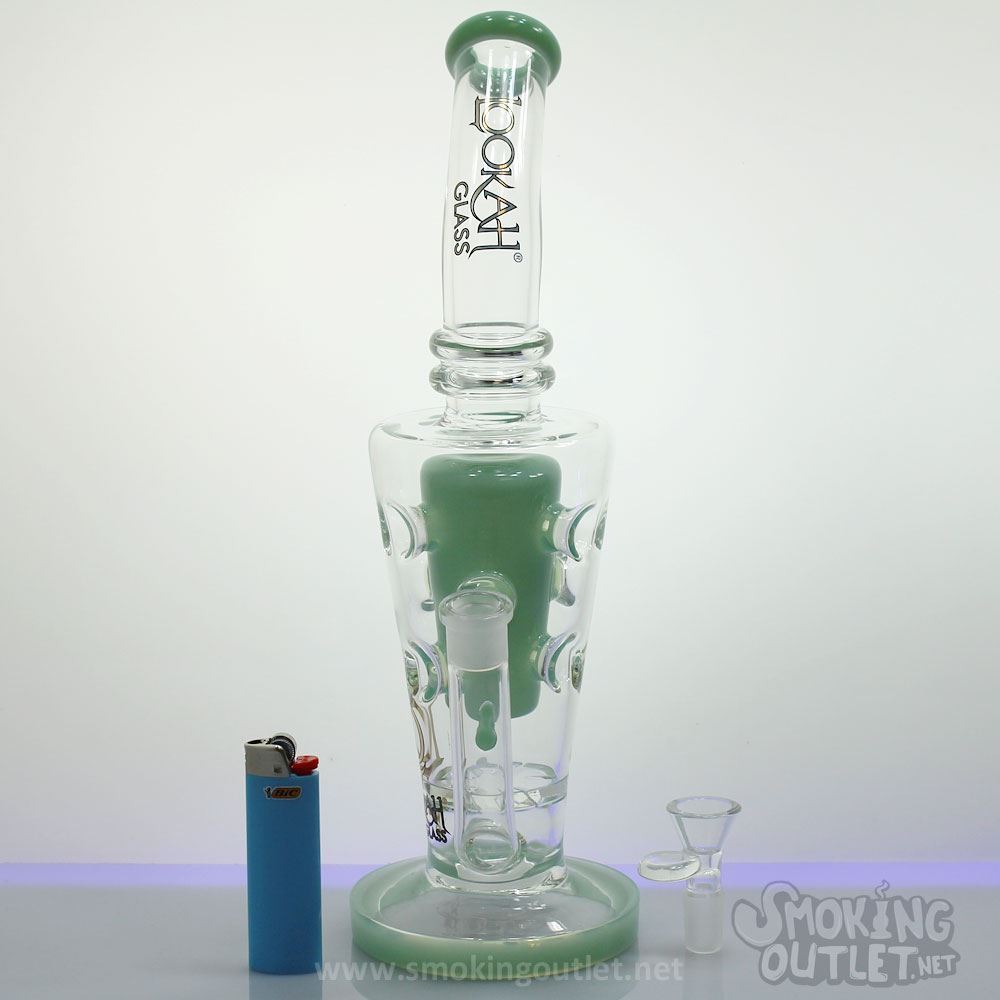 Tornado and Swiss Perc, Bent Neck Lookah Glass Water Pipe | Smoking Outlet