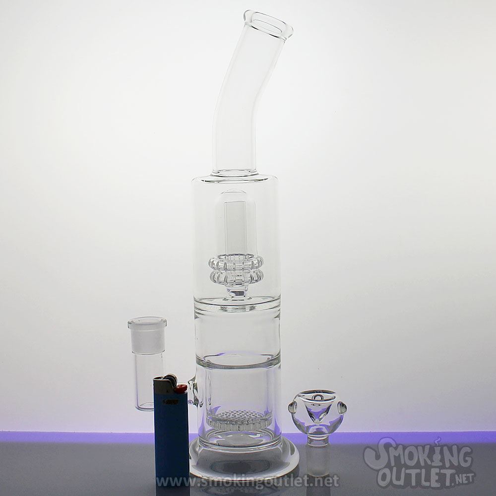 Honeycomb and Dome Perc, Double Chamber Water Pipe | Smoking Outlet