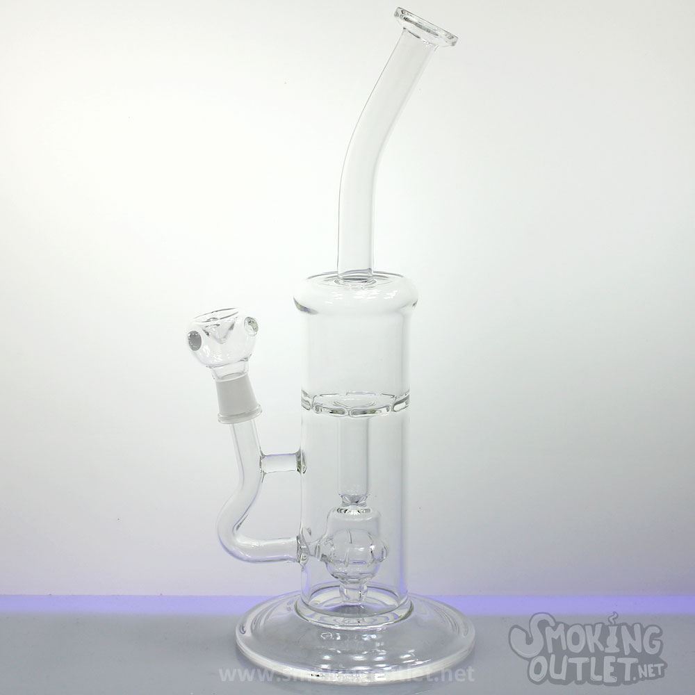 Showerhead and Disk Perc, Double Chamber Glass Bell Water Pipe ...