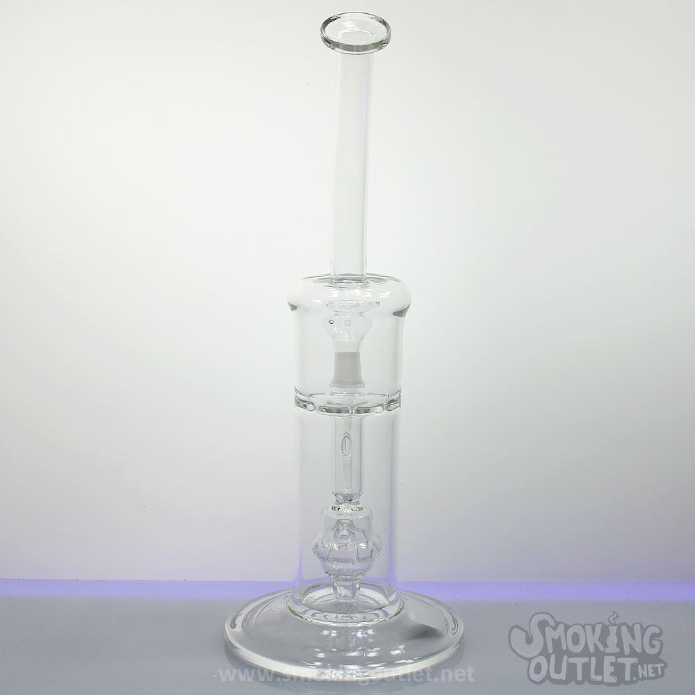 Showerhead and Disk Perc, Double Chamber Glass Bell Water Pipe ...