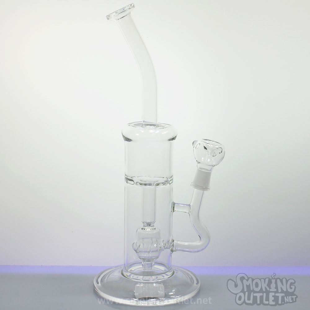 Showerhead and Disk Perc, Double Chamber Glass Bell Water Pipe ...