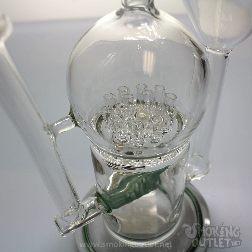 15-Arm Sprinkler and Recycler Triple Chamber Genesis Glass Water Pipe ...