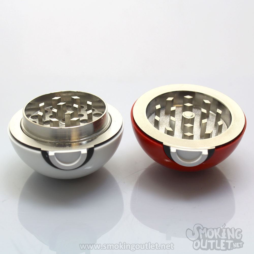 3-Piece Pokeball Legal Dry Herb Grinder | Smoking Outlet