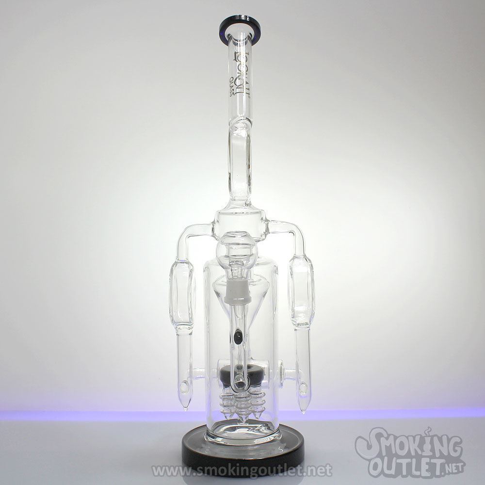 8-Arm Tree and Teeth Perc, Double Chamber Lookah Glass Water Pipe ...