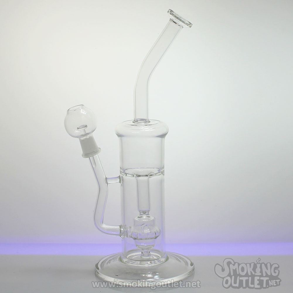 Showerhead and Disk Perc, Double Chamber Glass Bell Water Pipe ...