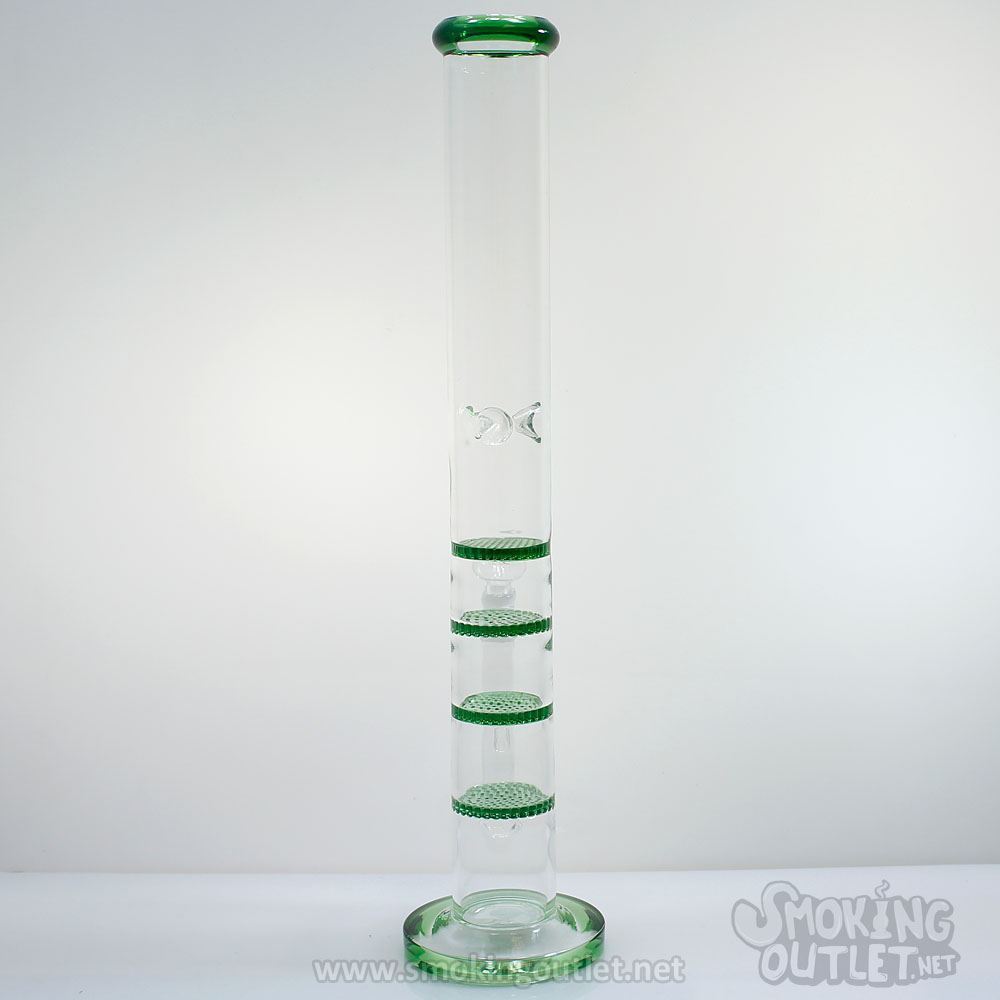 Quad Honeycomb Perc Straight Bong | Smoking Outlet