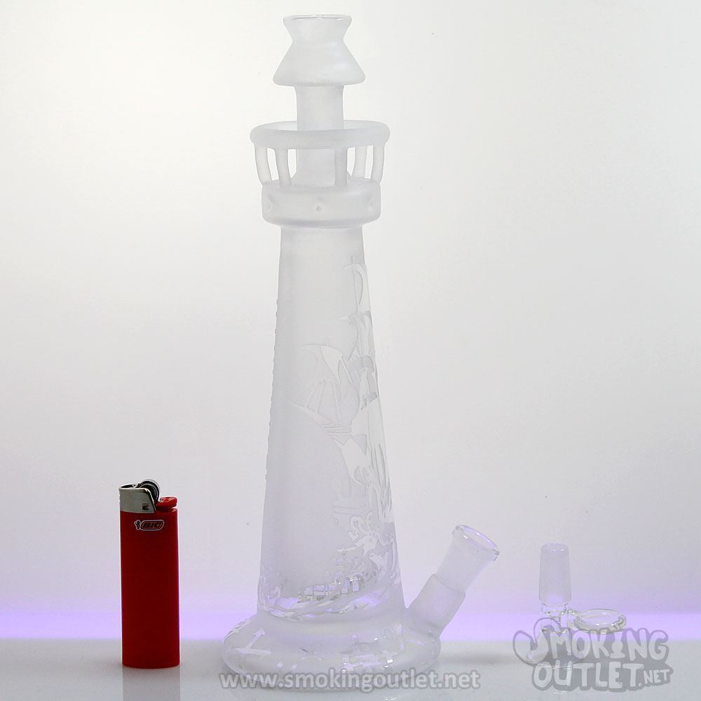 The Crow’s Nest: Fully Etched Bong by Illuminati Glass | Smoking Outlet