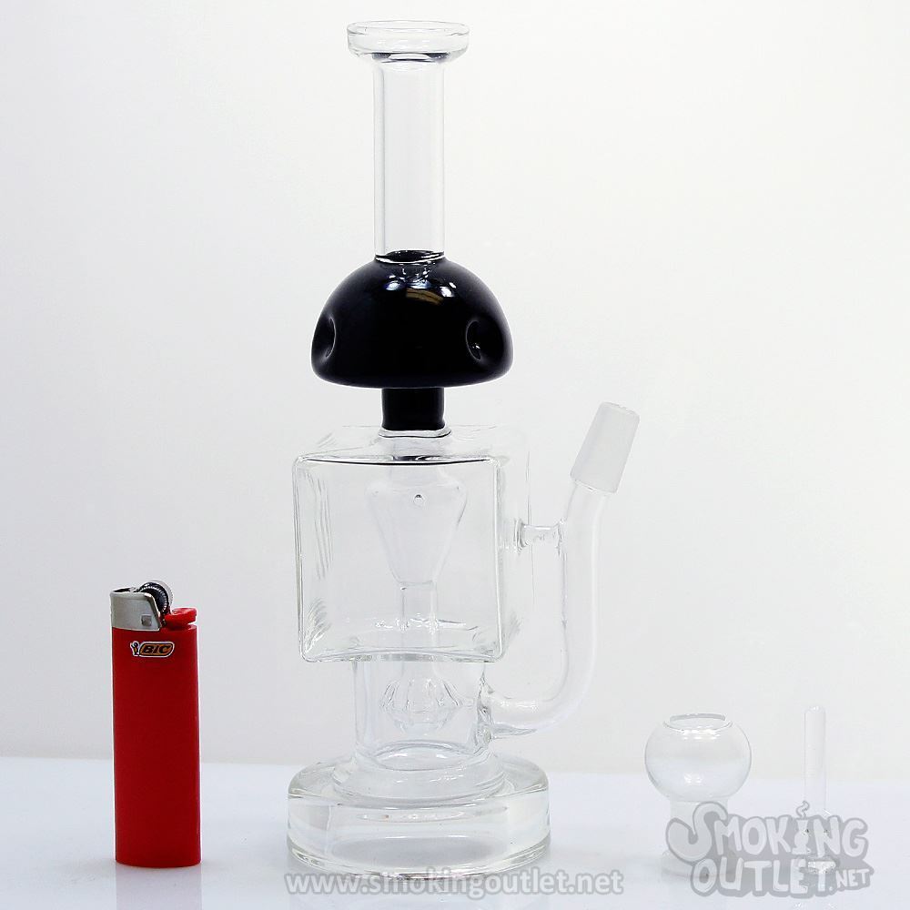 Mushroom and Cube Reverse Perc Dab Rig | Smoking Outlet
