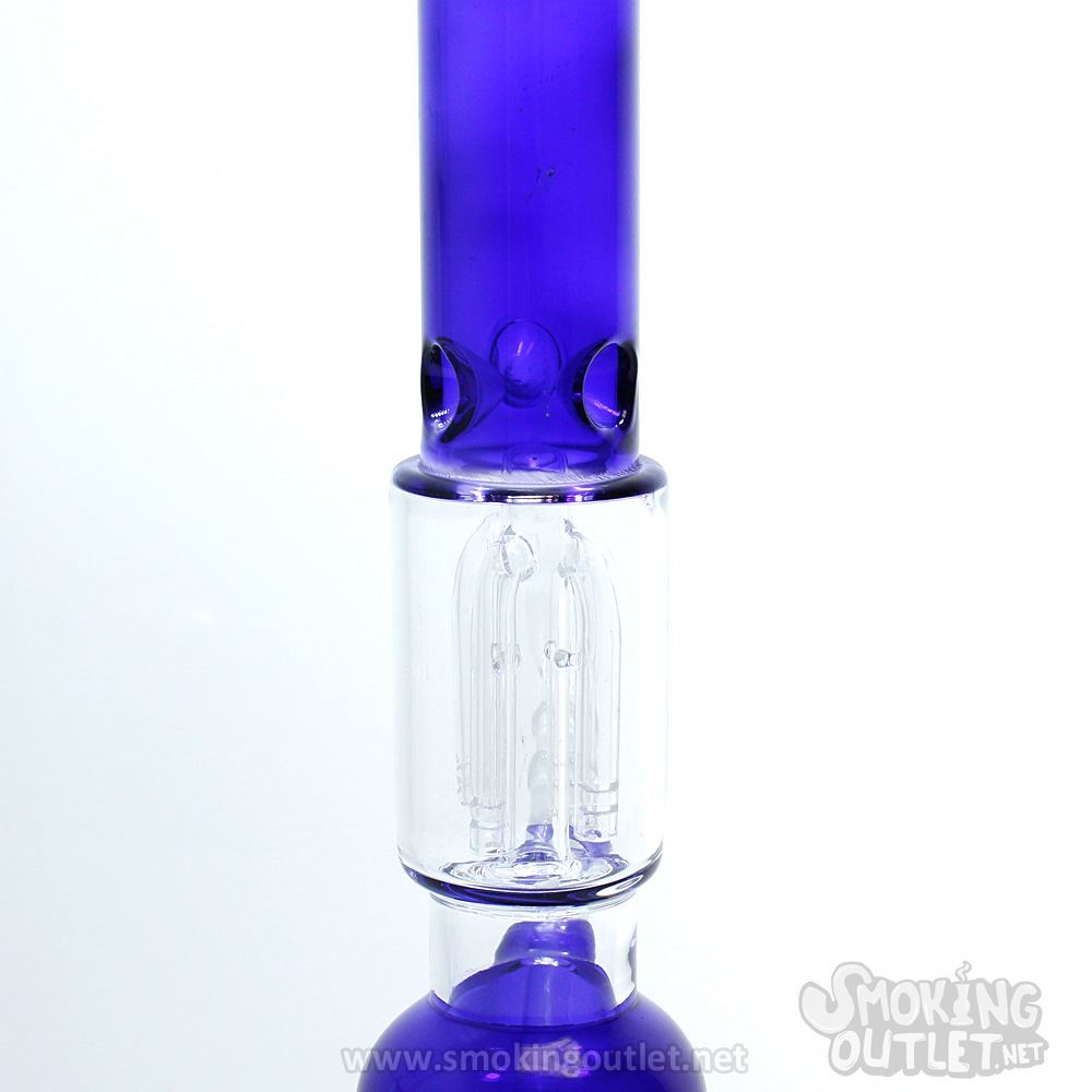 water pipe, bong, Blue Beaker Bong with 4-Arm Tree Perc and Ice Pinch ...