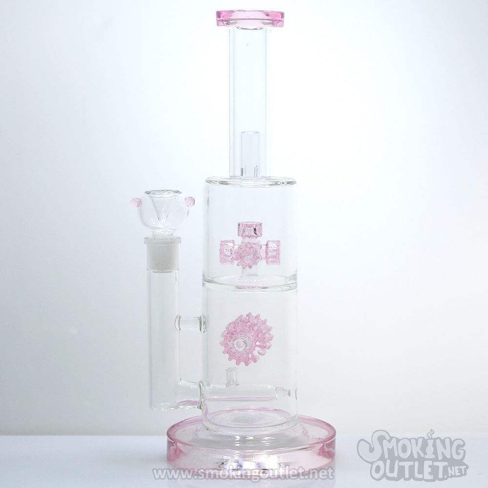 Showerhead Windmill and Double Gear Perc Double Chamber Bong | Smoking ...