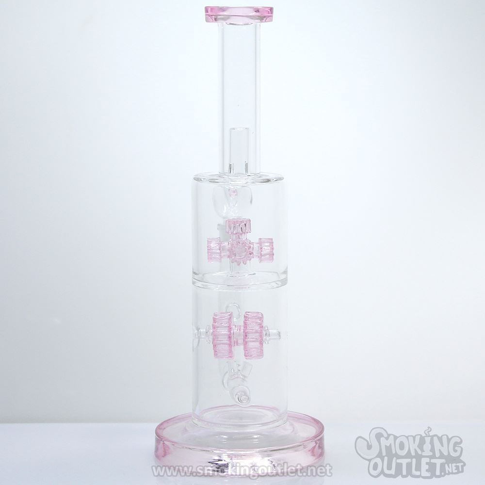 Showerhead Windmill and Double Gear Perc Double Chamber Bong | Smoking ...