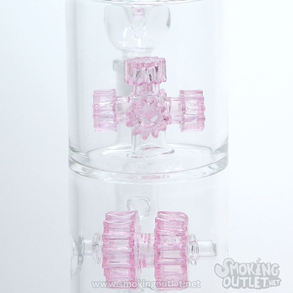 Showerhead Windmill and Double Gear Perc Double Chamber Bong | Smoking ...