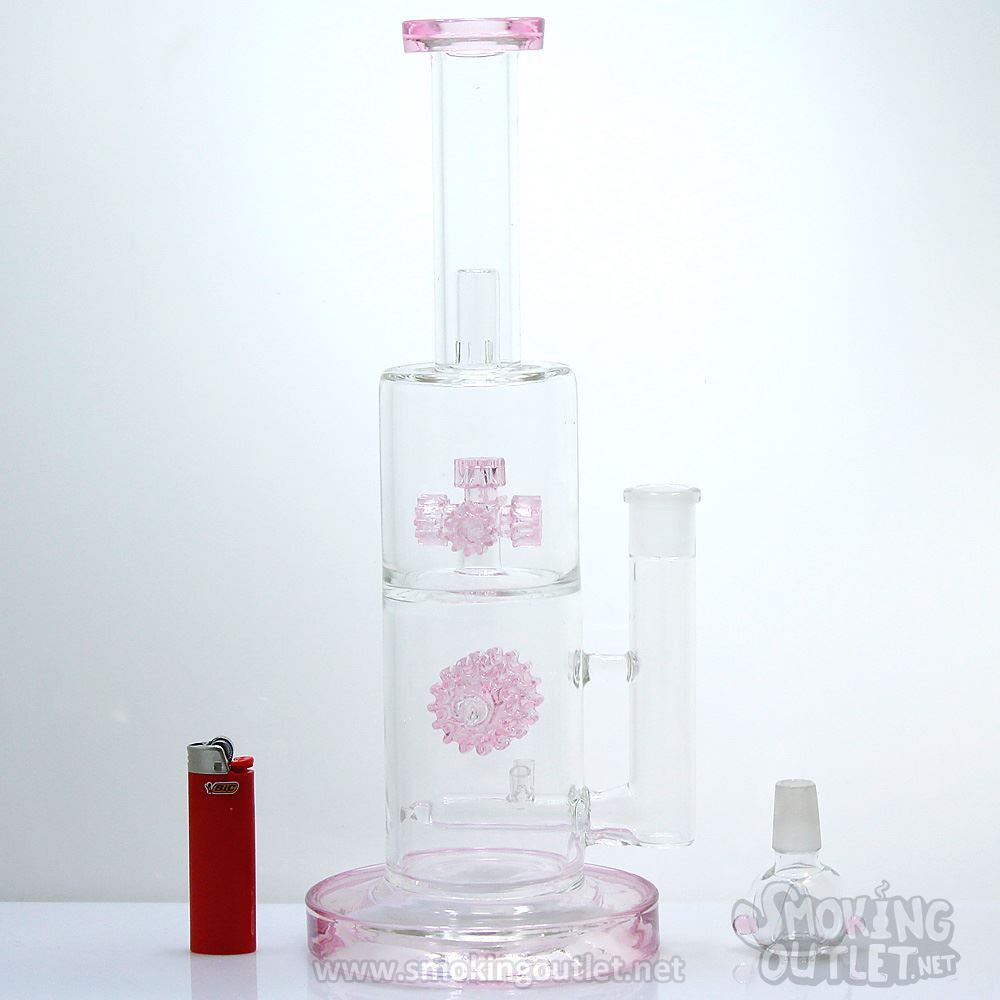 Showerhead Windmill and Double Gear Perc Double Chamber Bong | Smoking ...