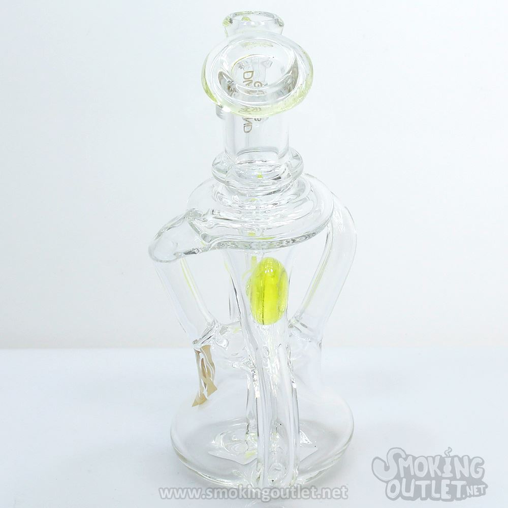 Dual Recycler Dab Rig by Diamond Glass (w/ Bowl Piece and Banger Nail ...