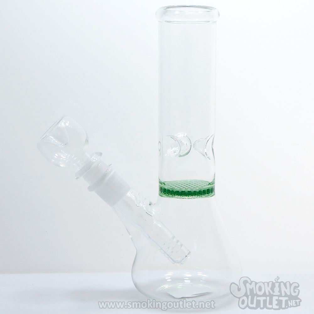Mini Beaker Bong w/ Honeycomb Perc & Ice Pinch | Smoking Outlet
