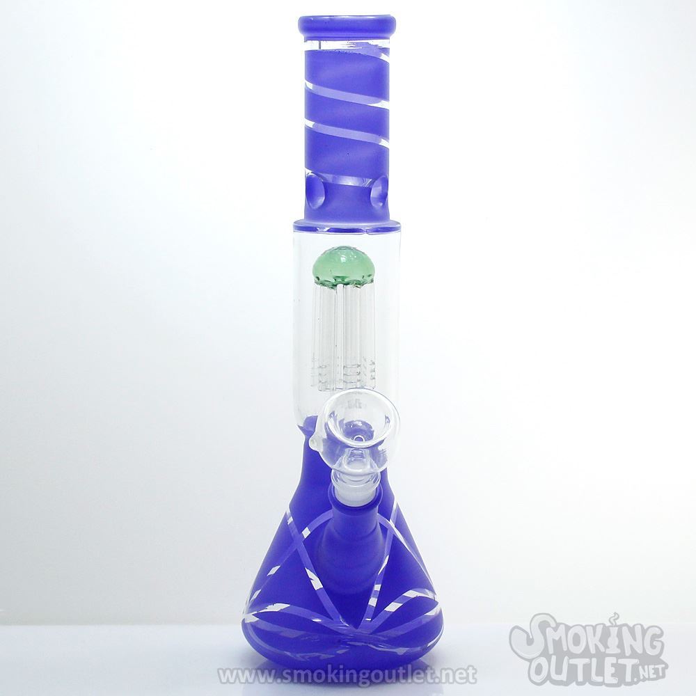 Diffused Inline and 6-Arm Tree Perc, Double Chamber Beaker Bong | Smoking Outlet