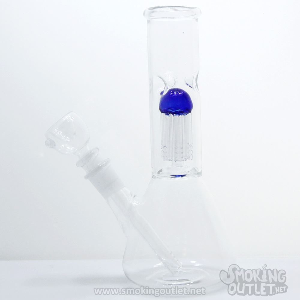 6-Arm Tree Double Chamber Mini Beaker Bong | Smoking Outlet