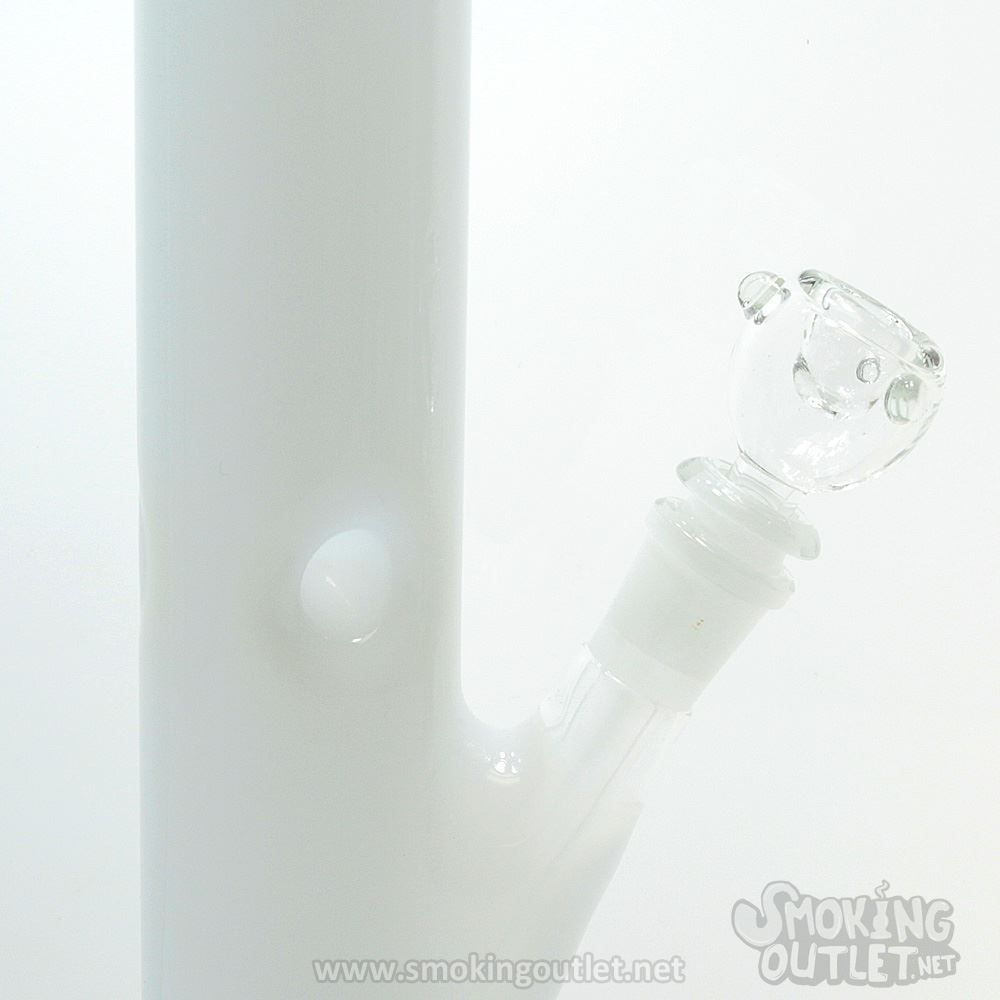 14” White Lightning Bong by Diamond Glass | Smoking Outlet