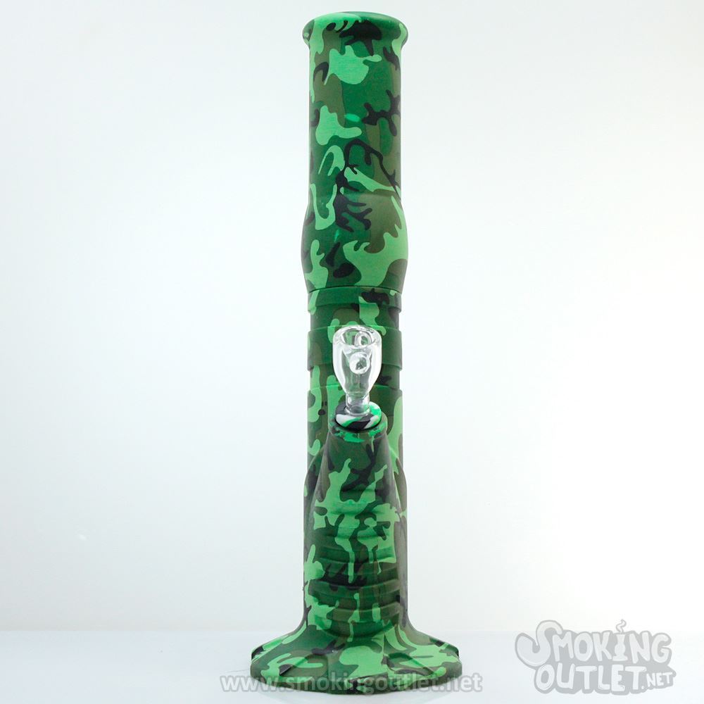 Camo Four-Piece Silicone Bong | Smoking Outlet