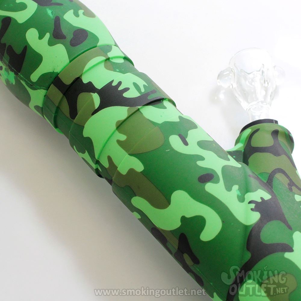 Camo Four-Piece Silicone Bong | Smoking Outlet