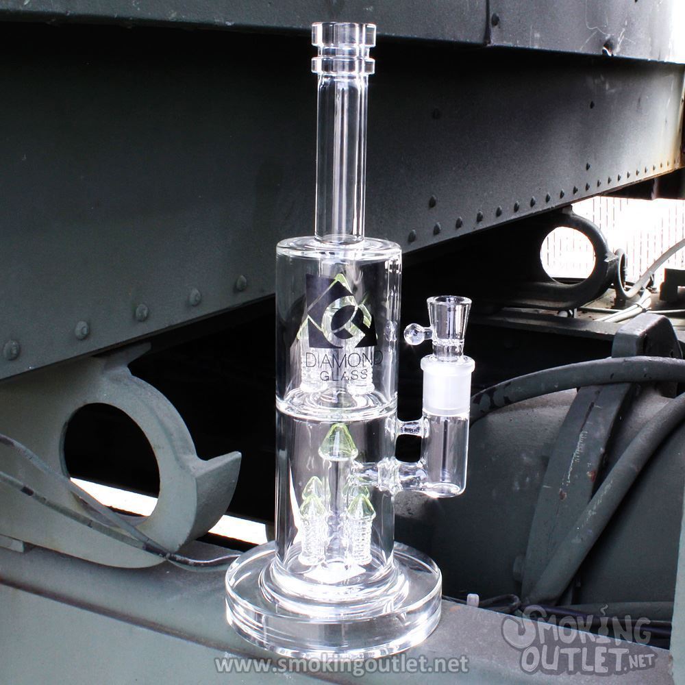 8-Bullet Perc, Double Chamber Bong by Diamond Glass | Smoking Outlet