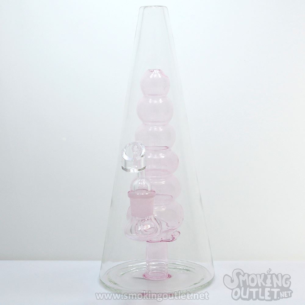 (AS-IS) Glass Megaphone Banger Hanger | Smoking Outlet