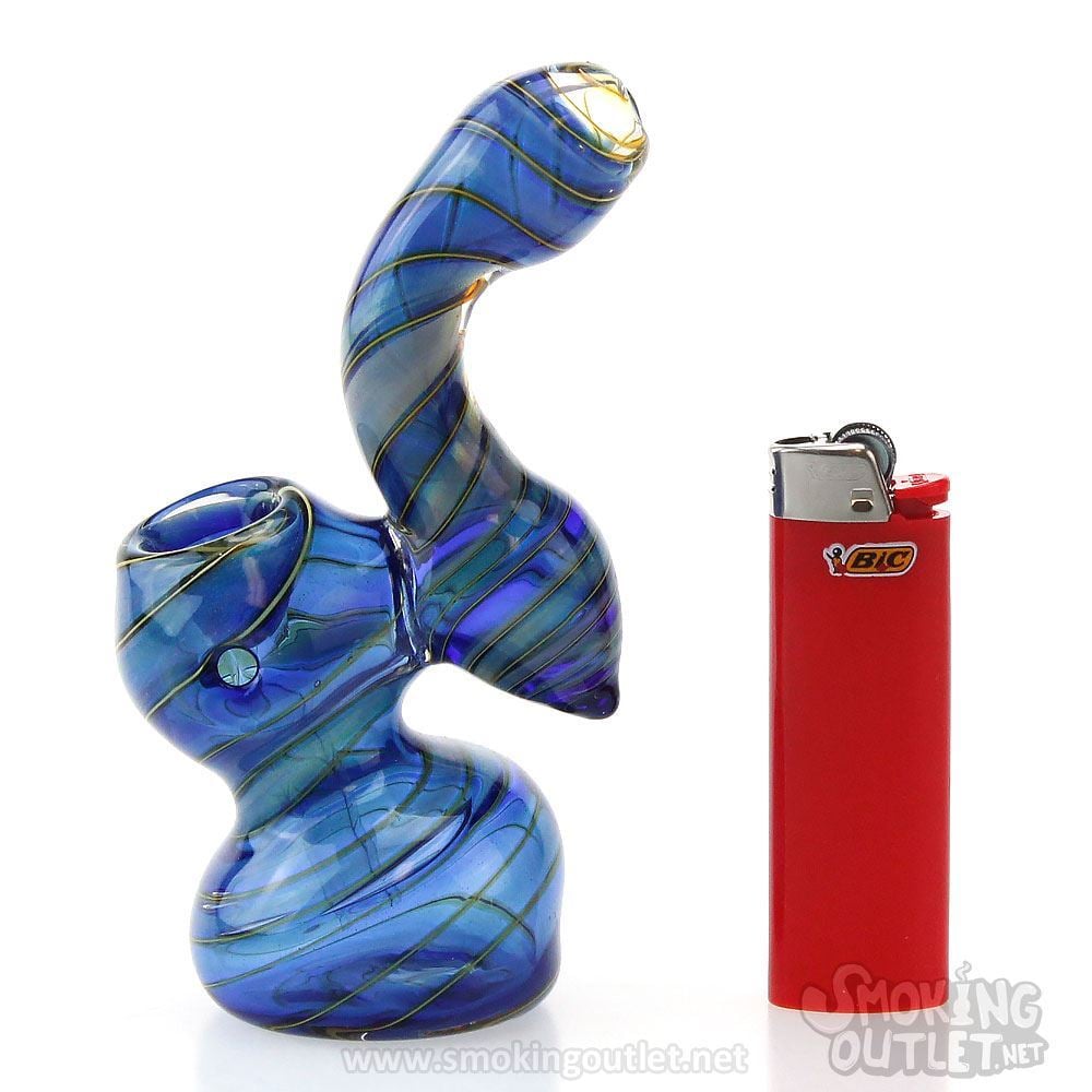 Blue Snail Glass Mini Bubbler | Smoking Outlet
