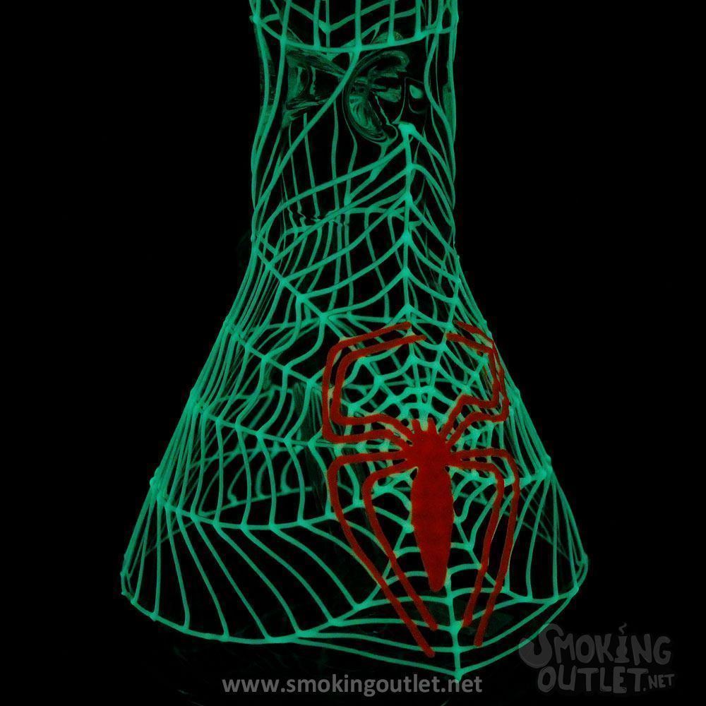The Spidey Smoker Glow-in-the-Dark Beaker Bong | Smoking Outlet