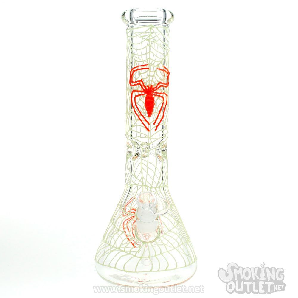 The Spidey Smoker Glow-in-the-Dark Beaker Bong | Smoking Outlet