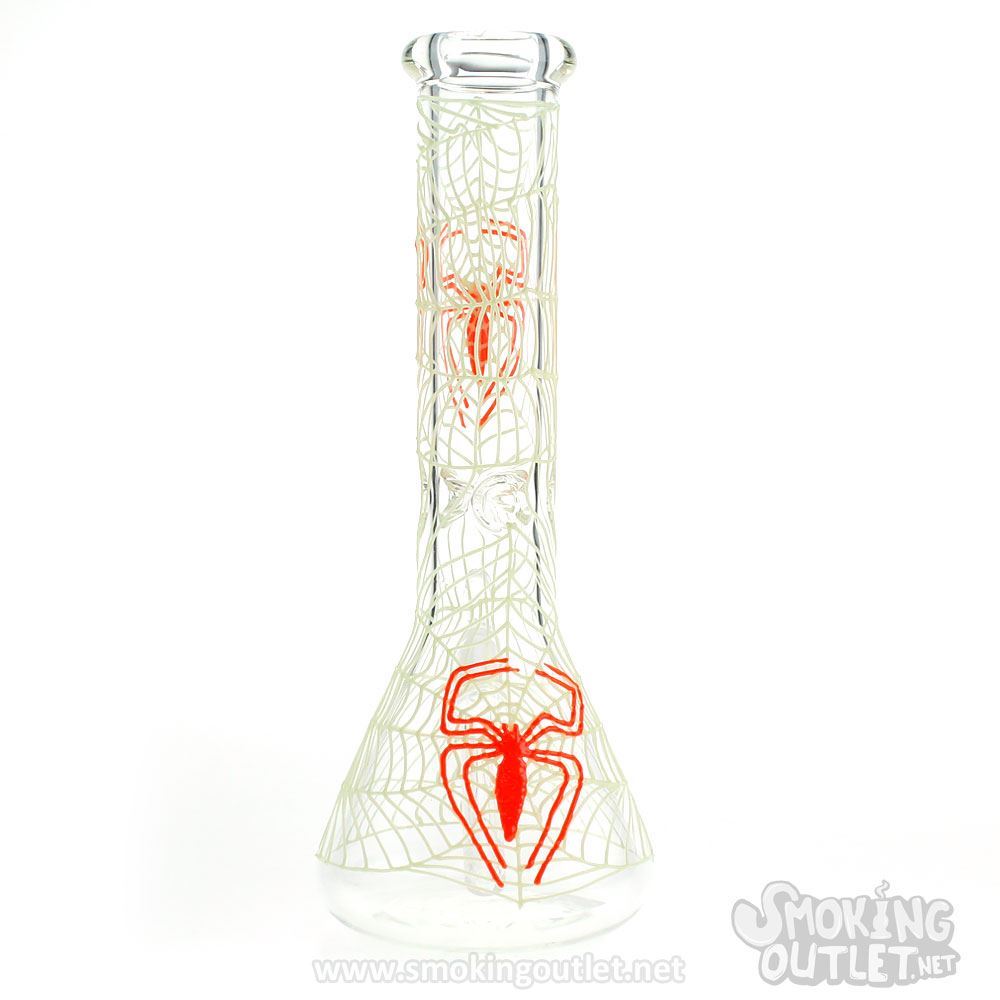 The Spidey Smoker Glow-in-the-Dark Beaker Bong | Smoking Outlet
