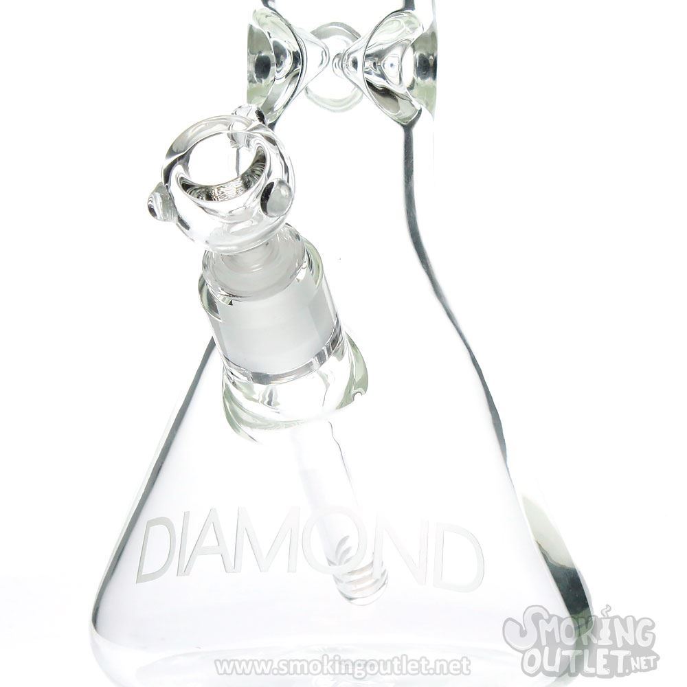 Behind the Damask Premium Etched Beaker Bong by Diamond Glass | Smoking ...
