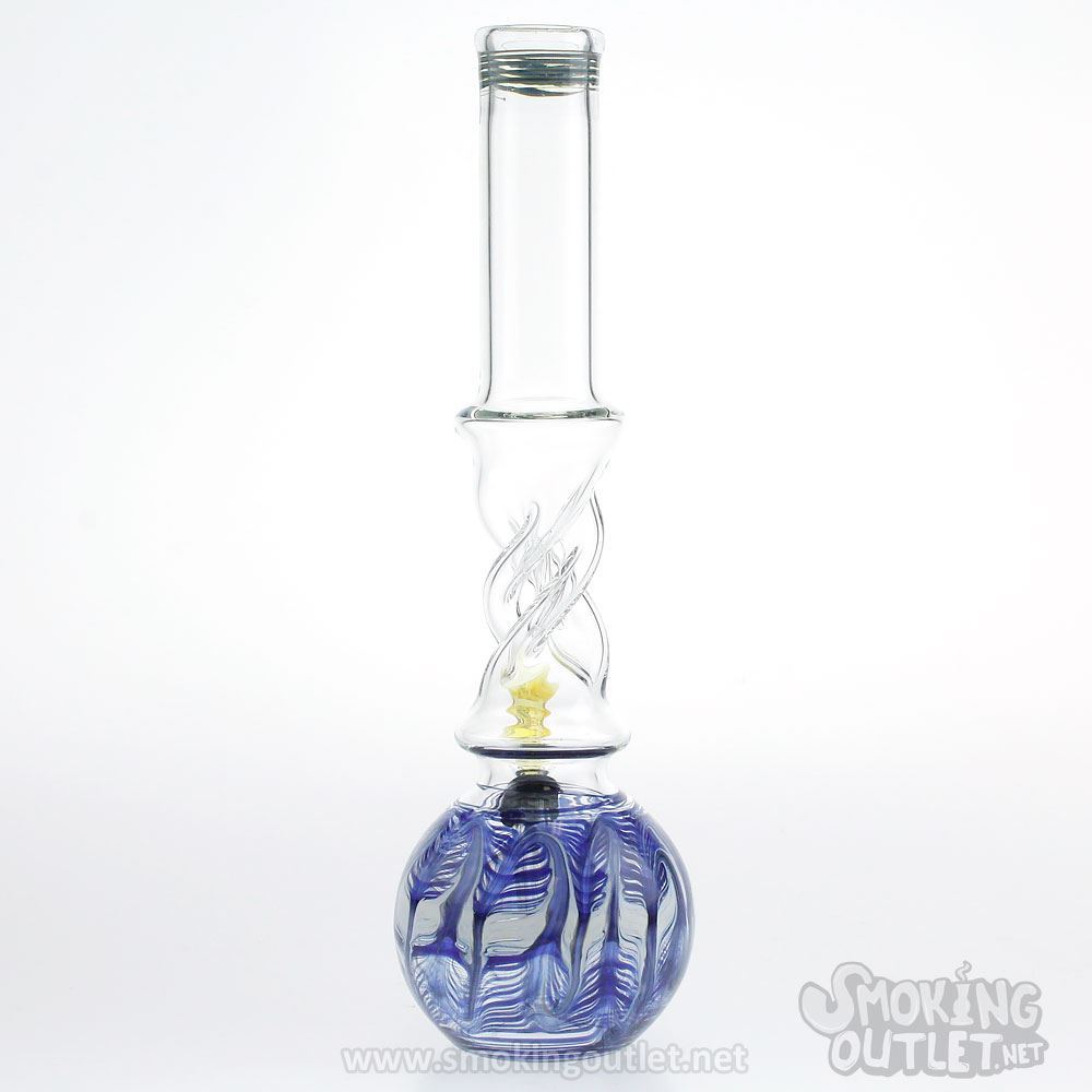 (AS-IS) Feathered Helix Bong w/ Downstem Perc | Smoking Outlet