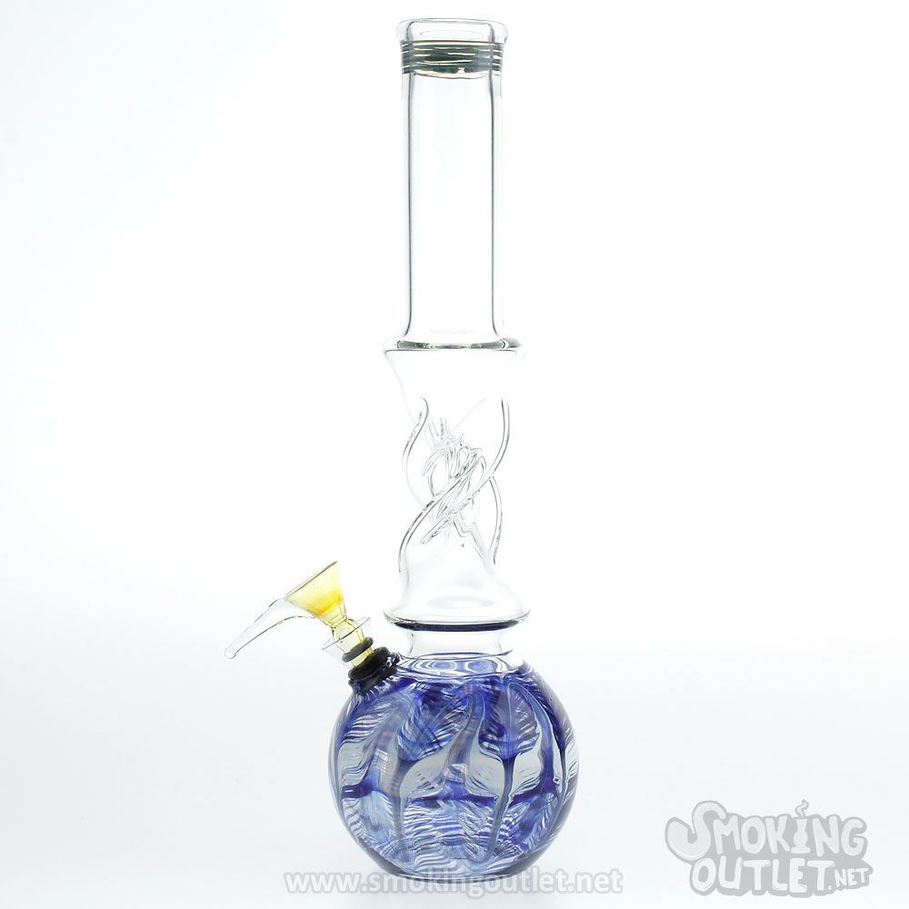 (AS-IS) Feathered Helix Bong w/ Downstem Perc | Smoking Outlet