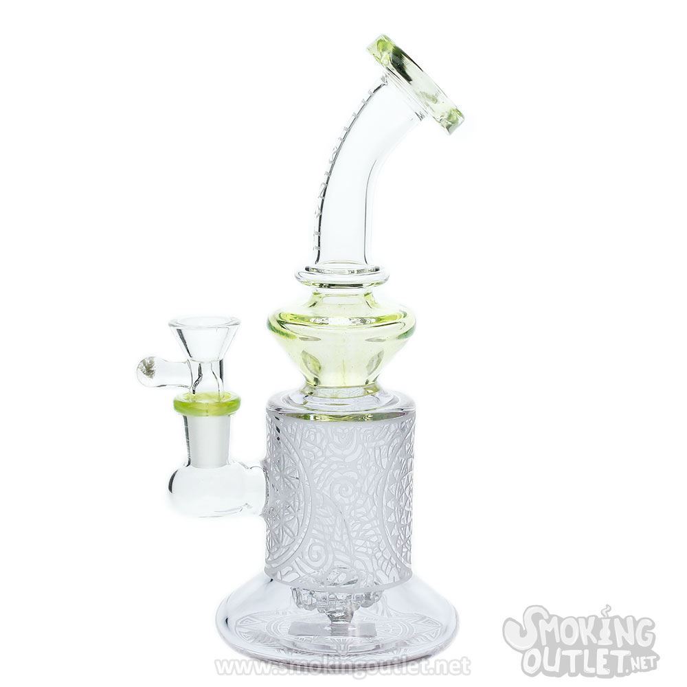 Sacred Geometry Fully Etched Water Pipe by Illuminati Glass | Smoking ...