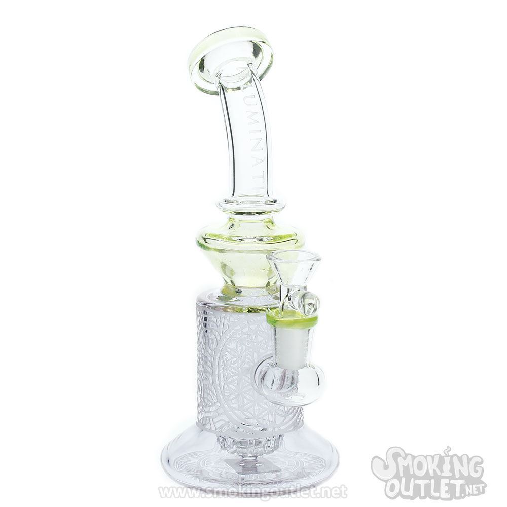Sacred Geometry Fully Etched Water Pipe by Illuminati Glass | Smoking ...