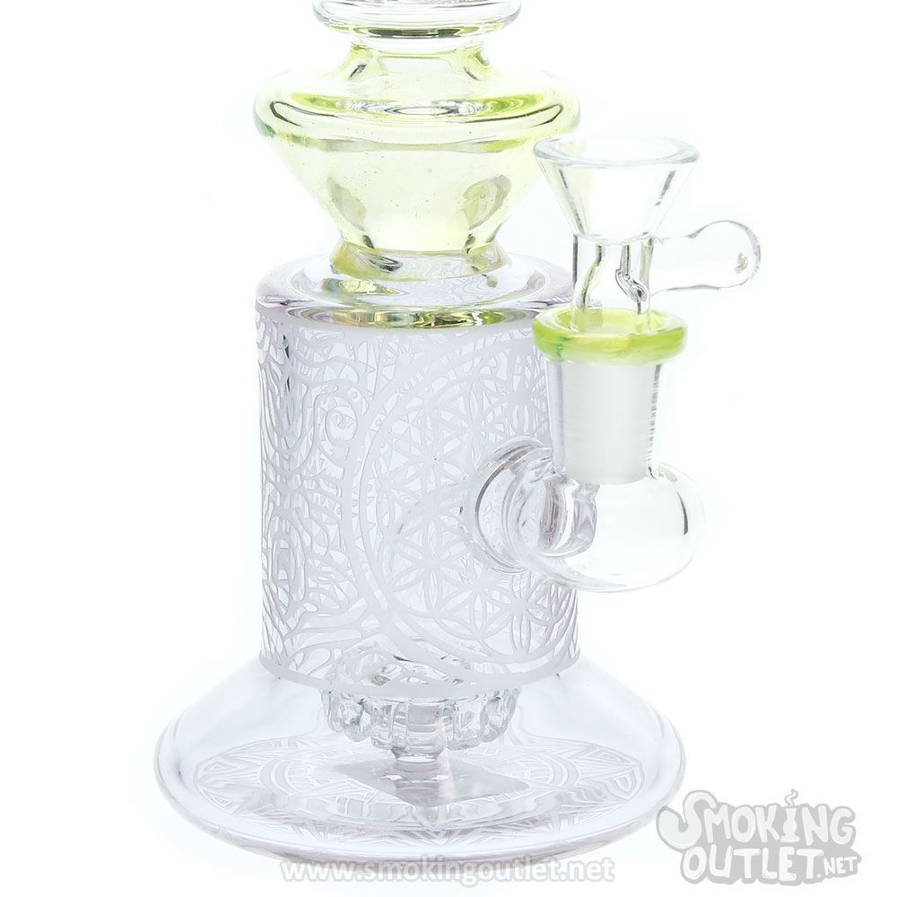 Sacred Geometry Fully Etched Water Pipe by Illuminati Glass | Smoking ...