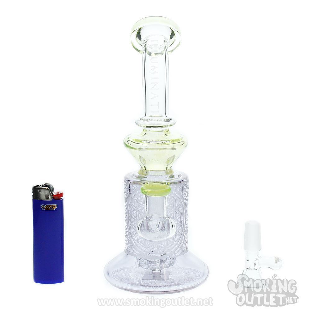 Sacred Geometry Fully Etched Water Pipe by Illuminati Glass | Smoking ...