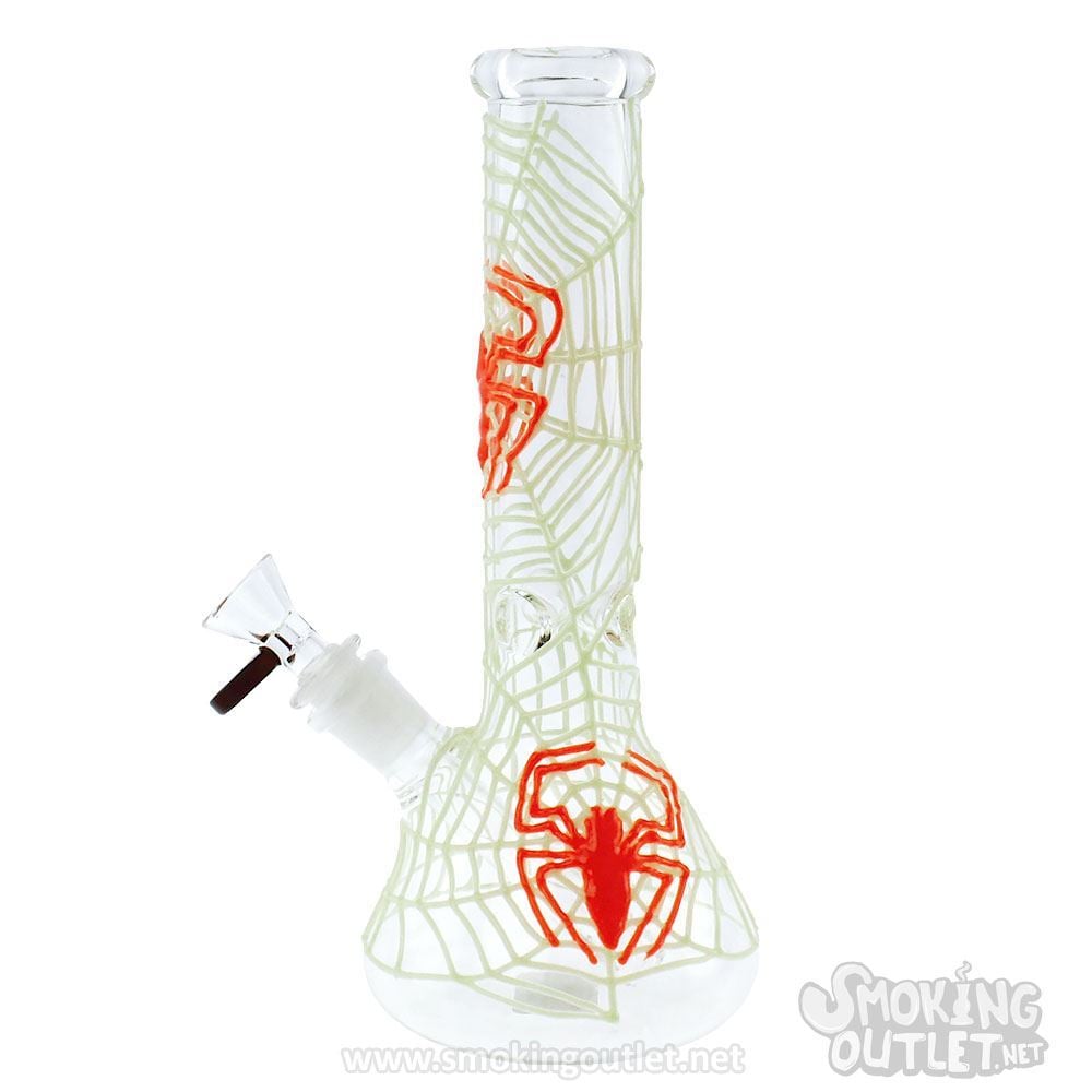 Small Spidey Glow-in-the-Dark Beaker Bong | Smoking Outlet