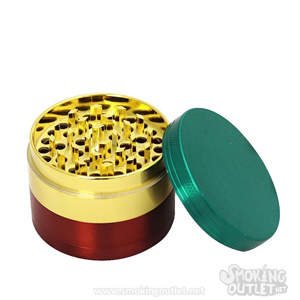 4-Piece Rasta Grinder | Smoking Outlet