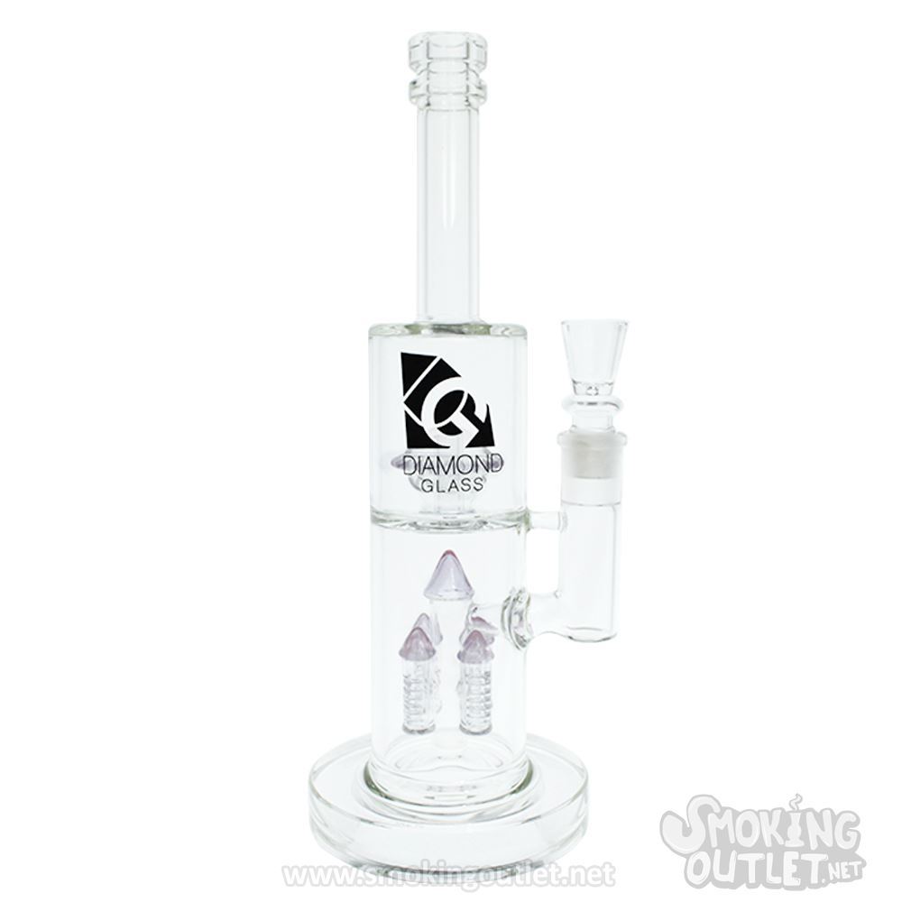 4-Bullet and UFO Perc, Double Chamber Bong by Diamond Glass | Smoking ...