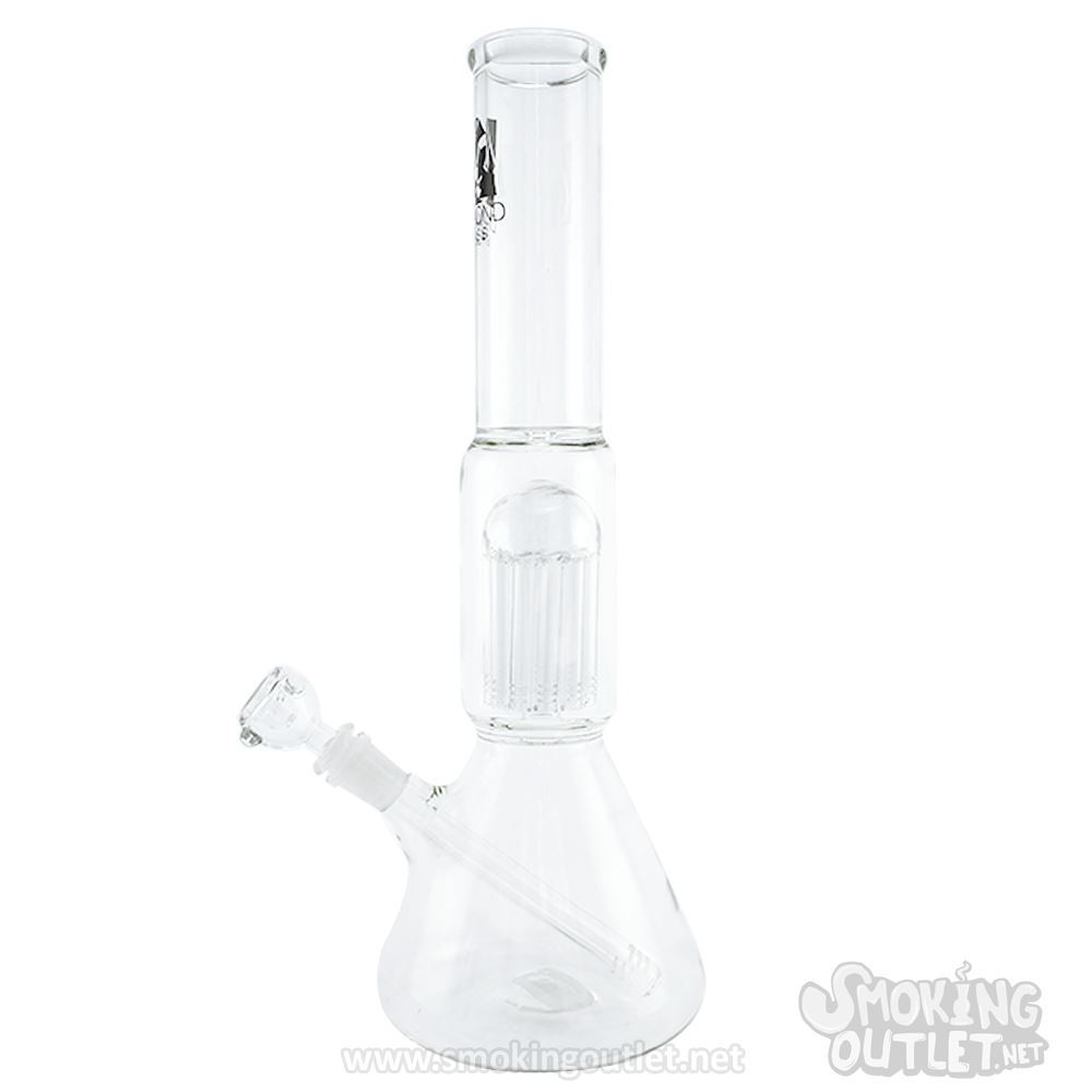 Downstem and 12-Arm Tree Perc, Double Chamber Diamond Glass Bong ...