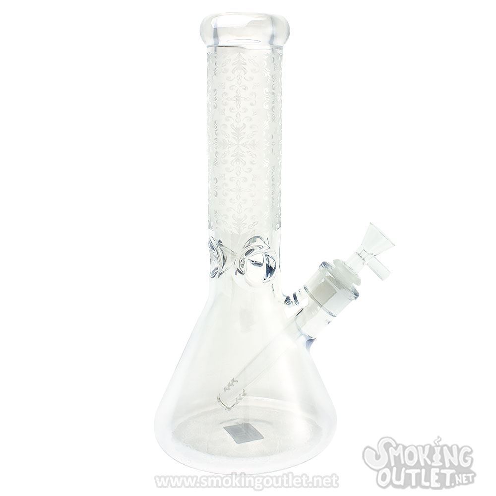 Parisian Ice Etched Beaker Bong | Smoking Outlet
