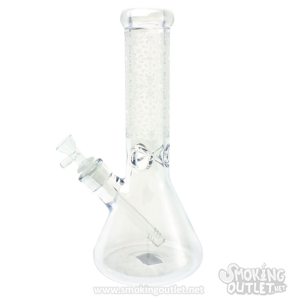 Parisian Ice Etched Beaker Bong | Smoking Outlet
