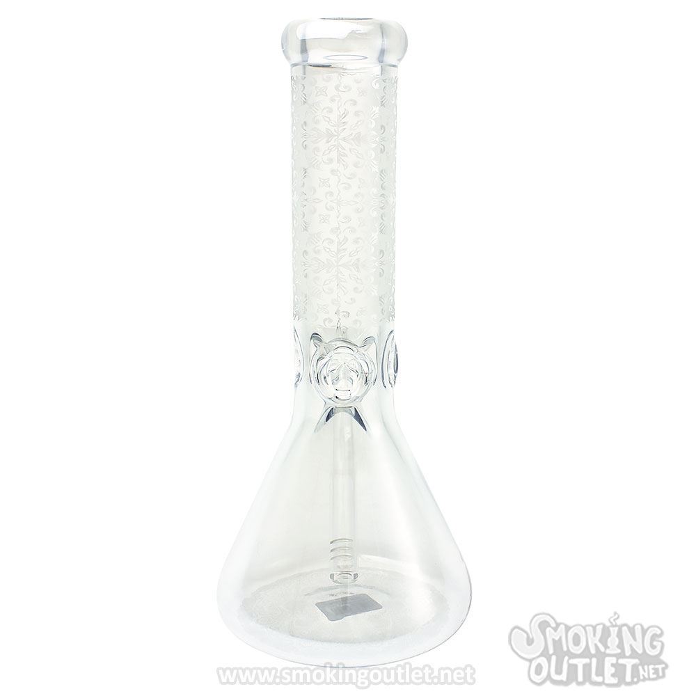 Parisian Ice Etched Beaker Bong | Smoking Outlet